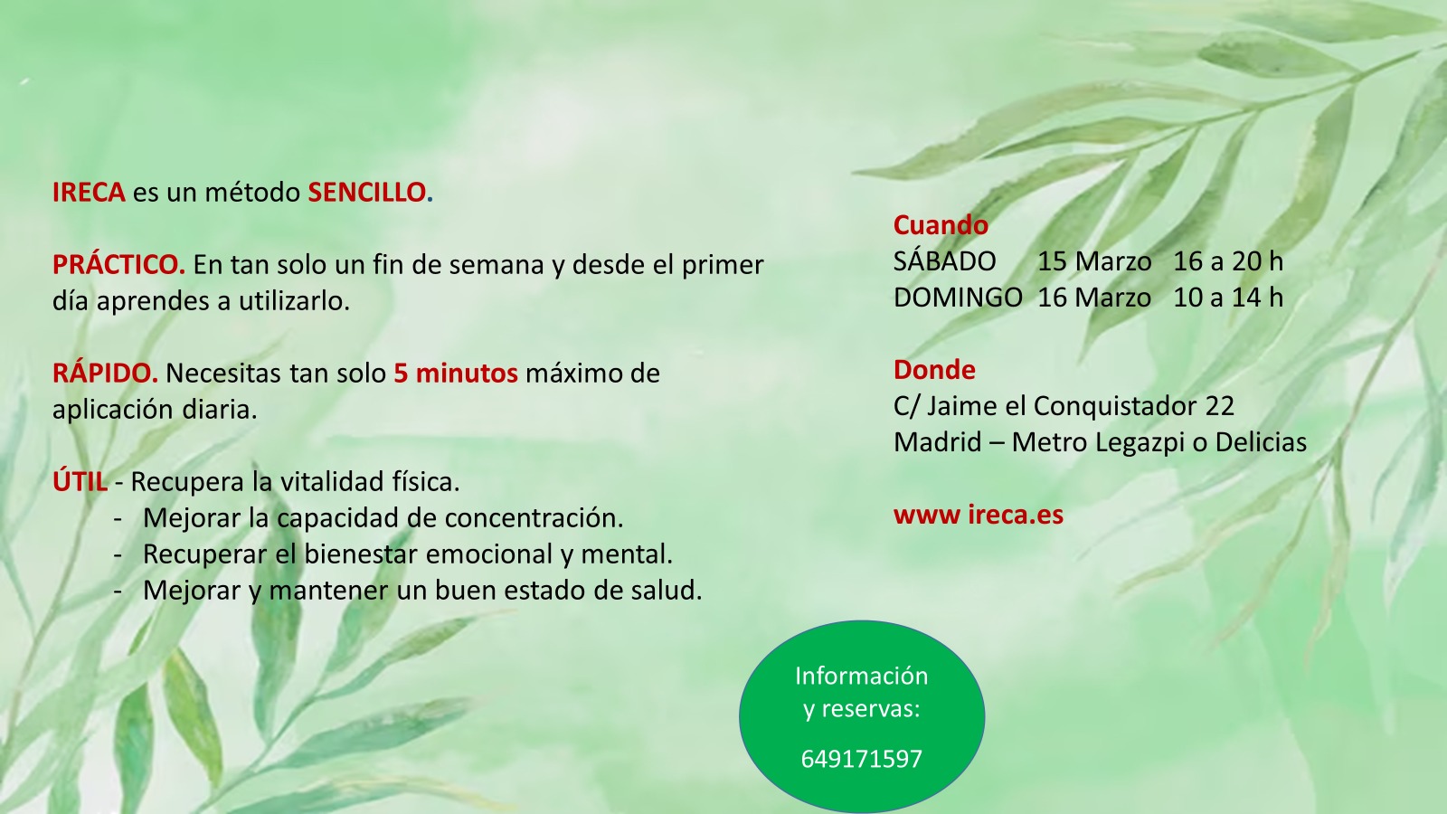 CURSO IRECA NIVEL I y II | IRECA España